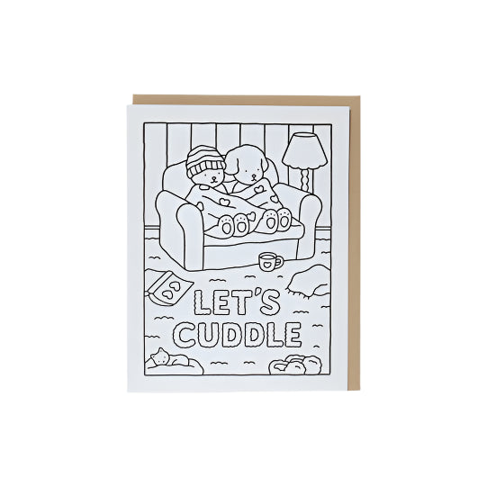 Card: Let's Cuddle Coloring Card – ICA Retail Store